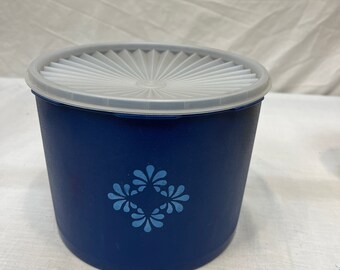 Vintage Tupperware Canister, Blue, Dark Blue, Storage, Canister - Etsy