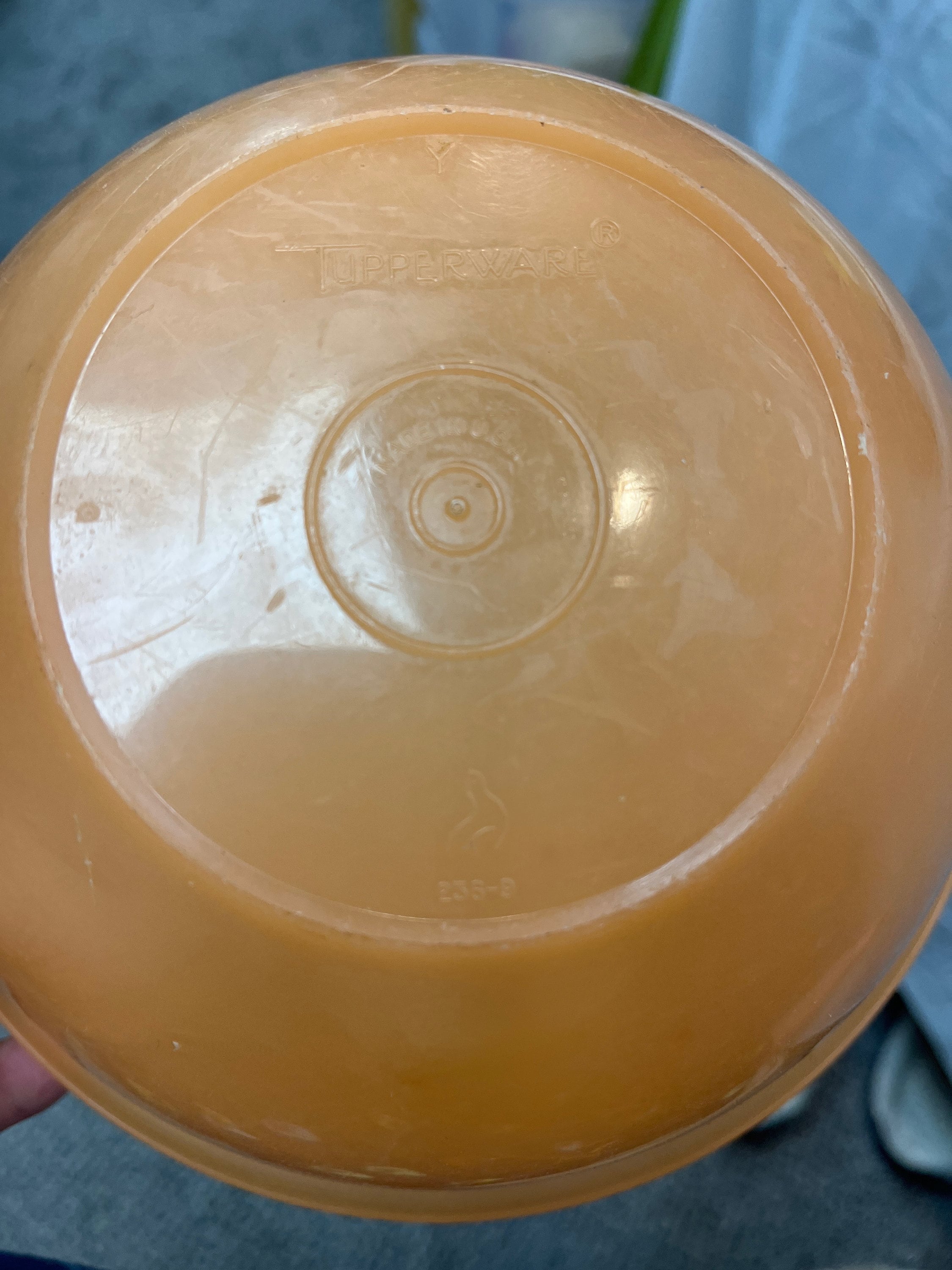 Vintage Tupperware Orange Bowl With Lid, Peach Color Number 236-9 With ...