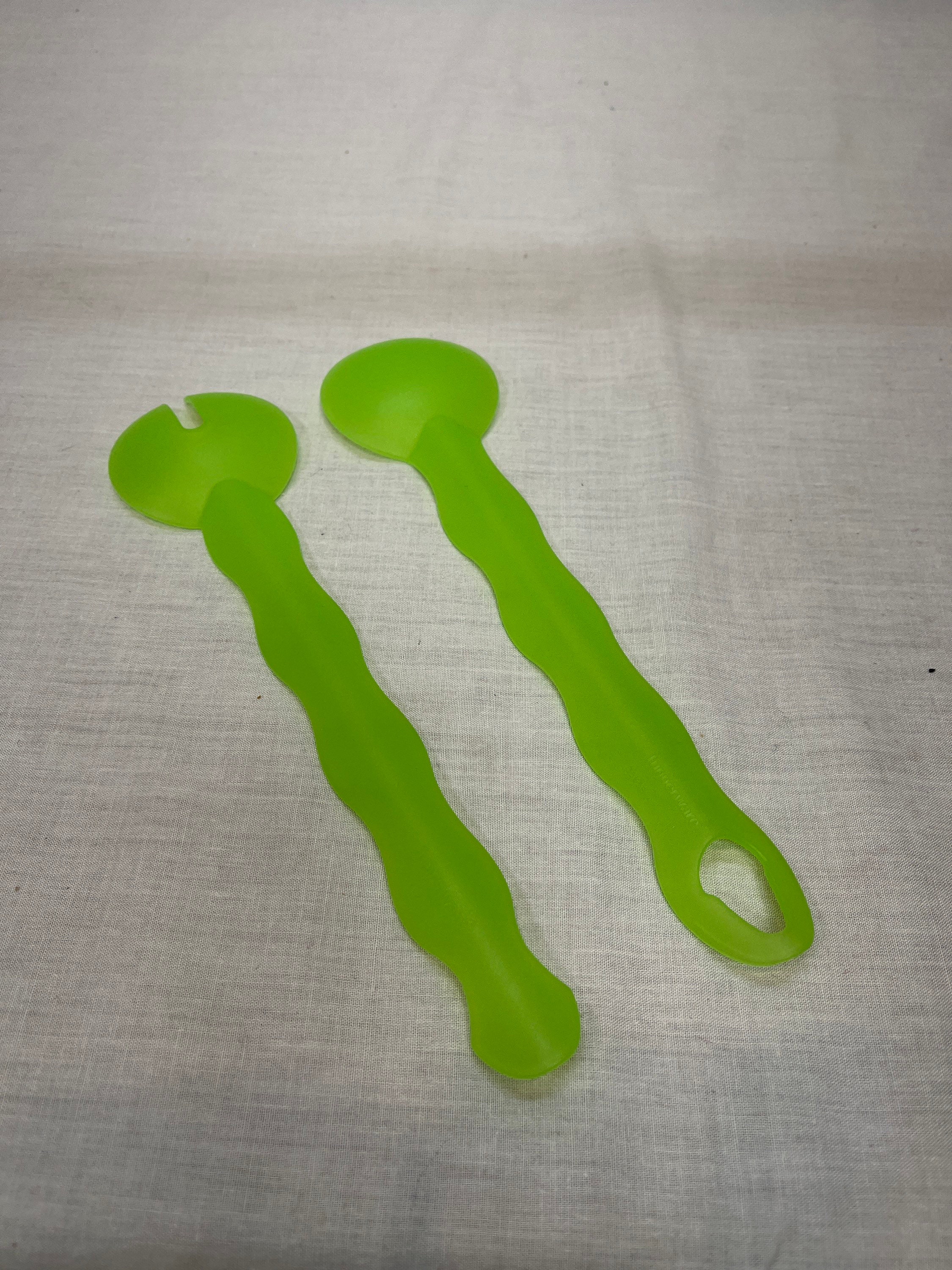Tupperware Impression Tongs Salad Spoon and Fork Bright - Etsy