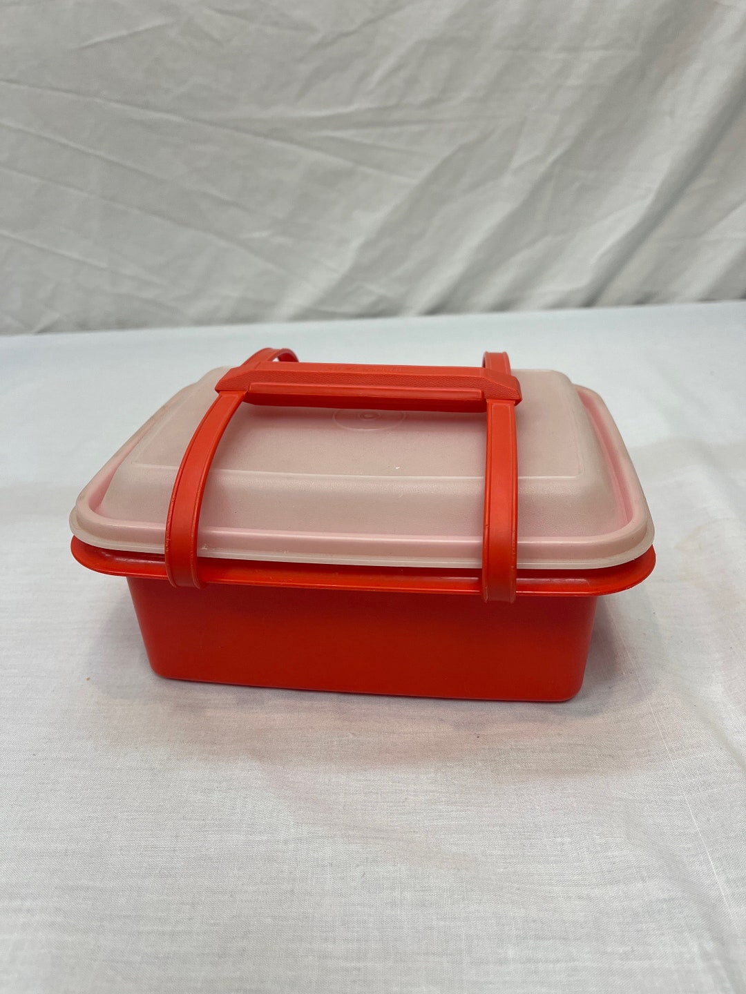 Vintage Tupperware Pack N Carry Lunch Box W/handle & Lid Red, 1254 - Etsy