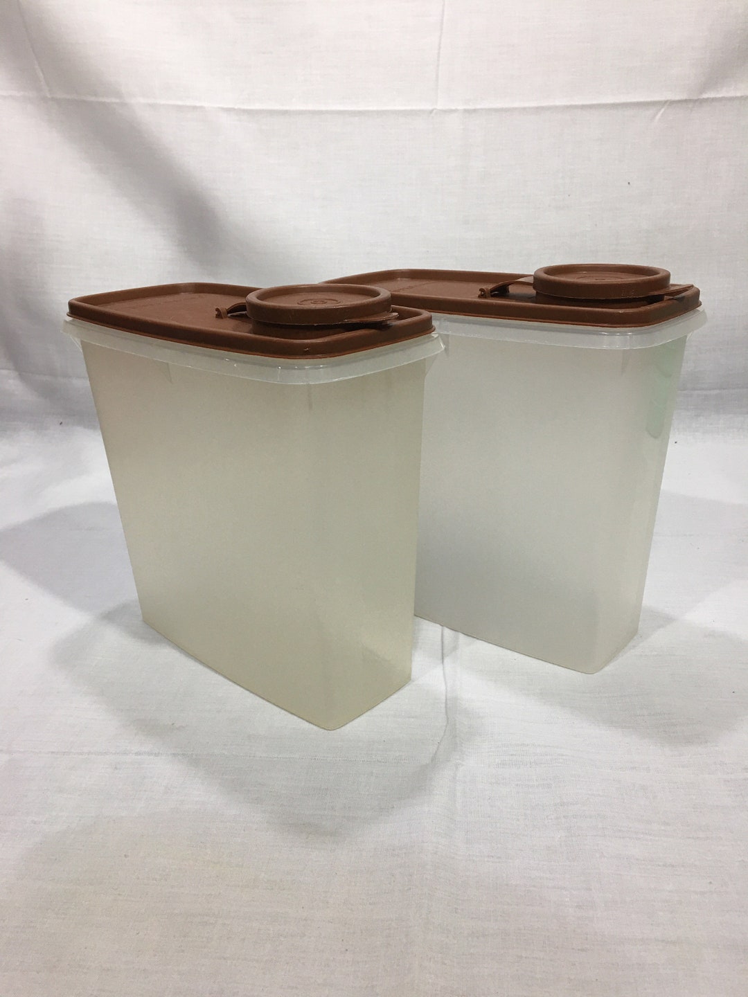Vintage Tupperware Cereal Storage Container, Brown Lids, 469-5, Storage ...