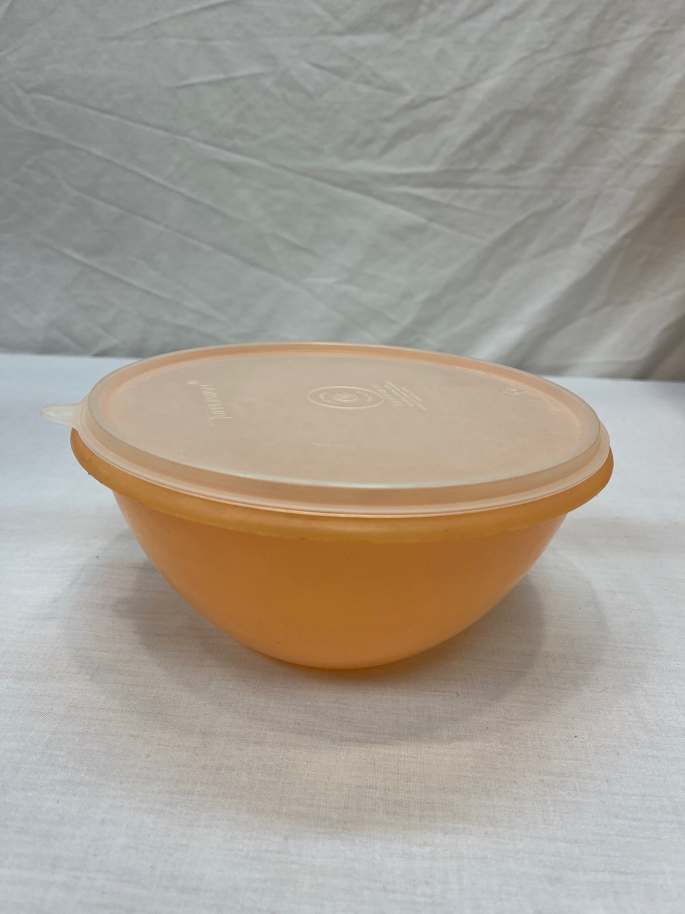 Vintage Tupperware Orange Bowl With Lid, Peach Color Number 236-9 With ...