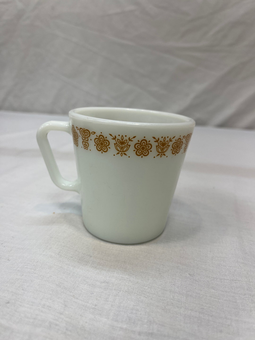 Vintage Pyrex Butterfly Gold Coffee Mugs 1410, 300 ML, MCM Mug, Floral ...