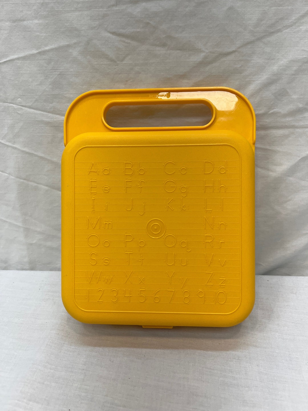 Vintage Tuppertoy, Yellow Stencil Case, Tupperware, 1987 - Etsy