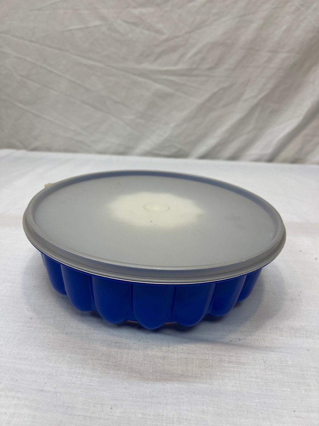 Vintage Tupperware Jello Mold, Blue, Dark Blue, Mold With Lid, Retro ...