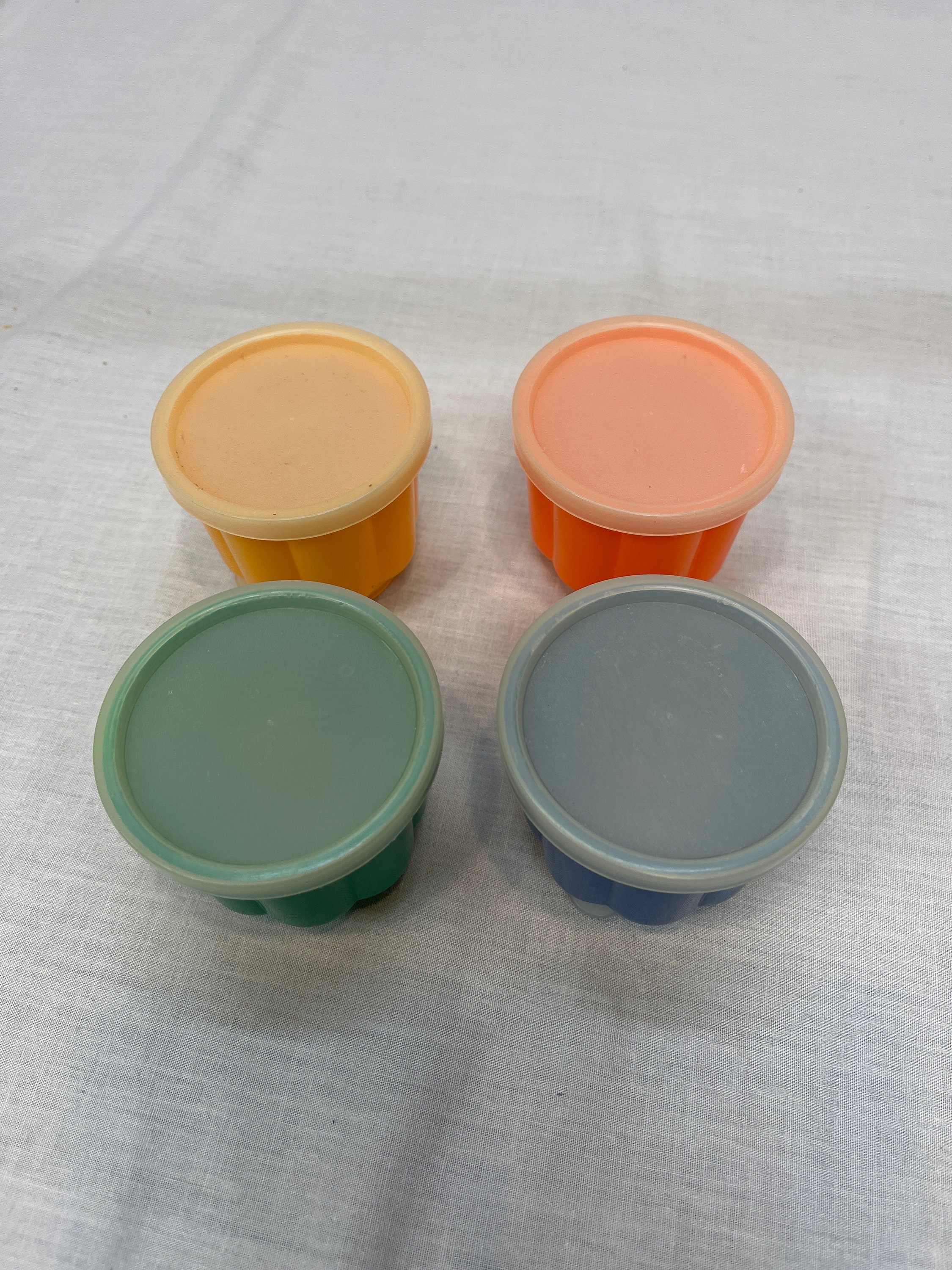 Vintage Tupperware Set of 4 Jello Molds, Mold With Lid, Retro ...