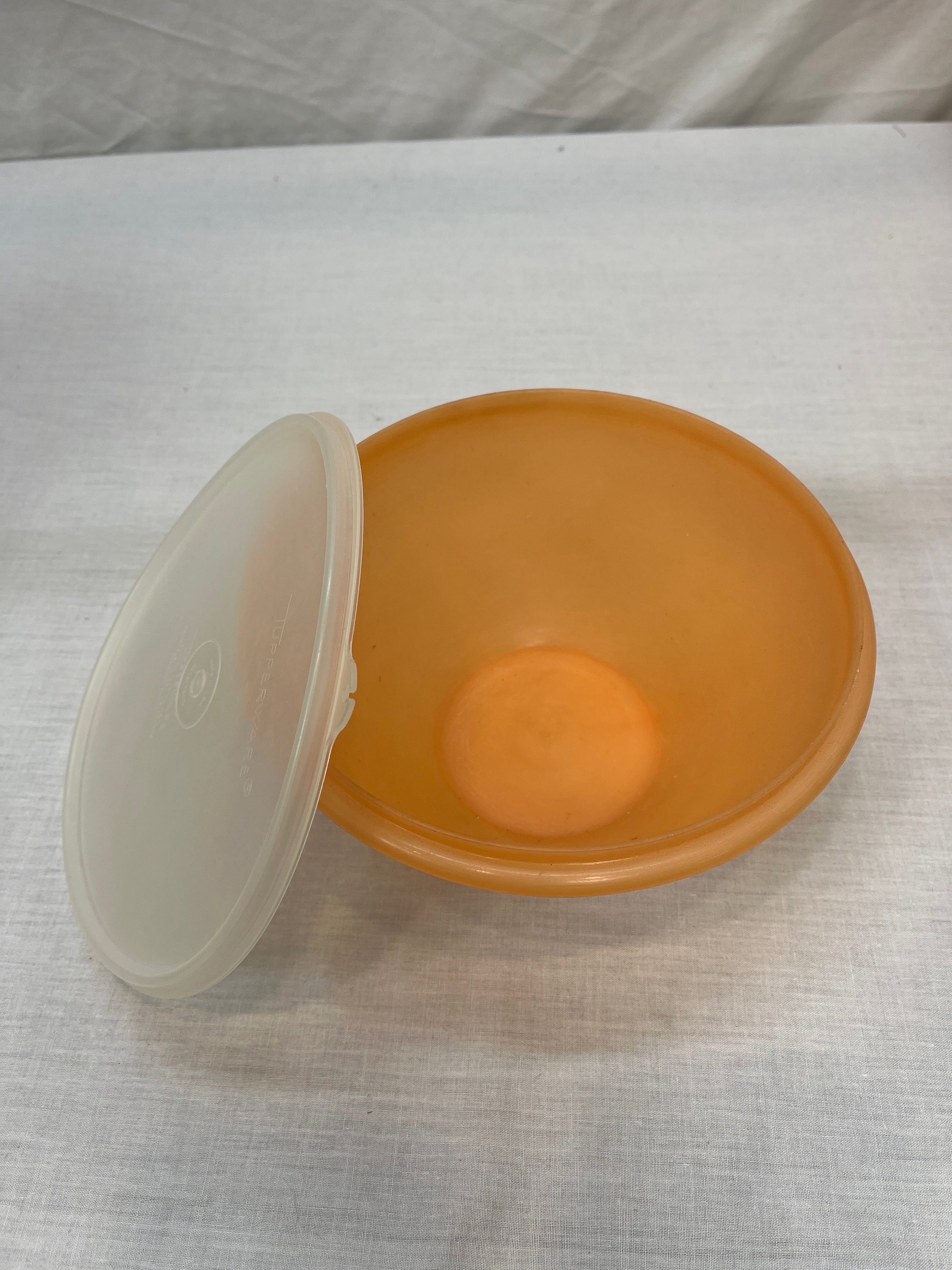 Vintage Tupperware Orange Bowl With Lid, Peach Color Number 236-9 With ...