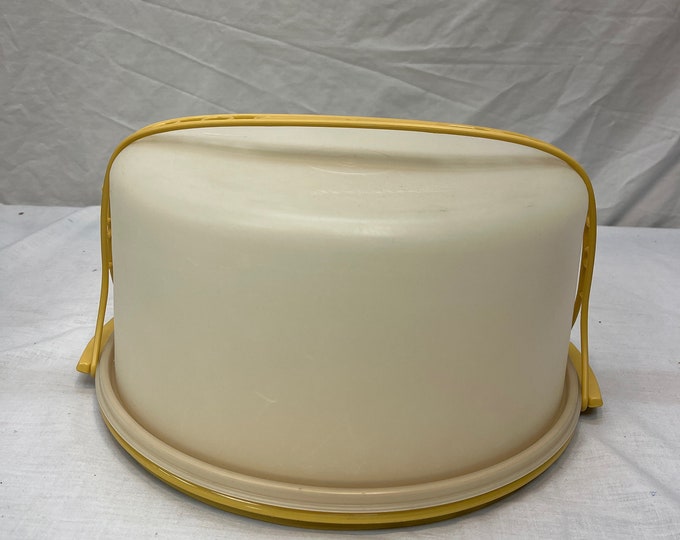 Vintage Extra Large Tupperware Round Cake Carrier, Retro Tupperware ...