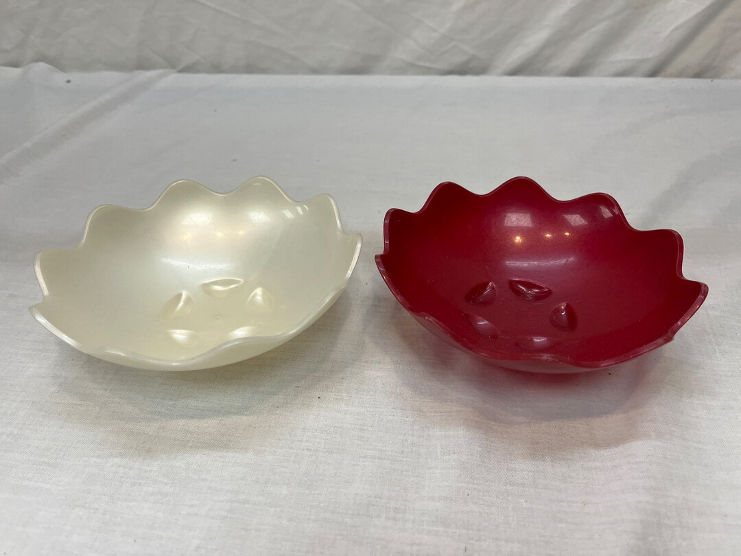 Vintage Tupperware Scalloped Candy, Bowl, Set Bowls, Candy Bowl, Snack ...