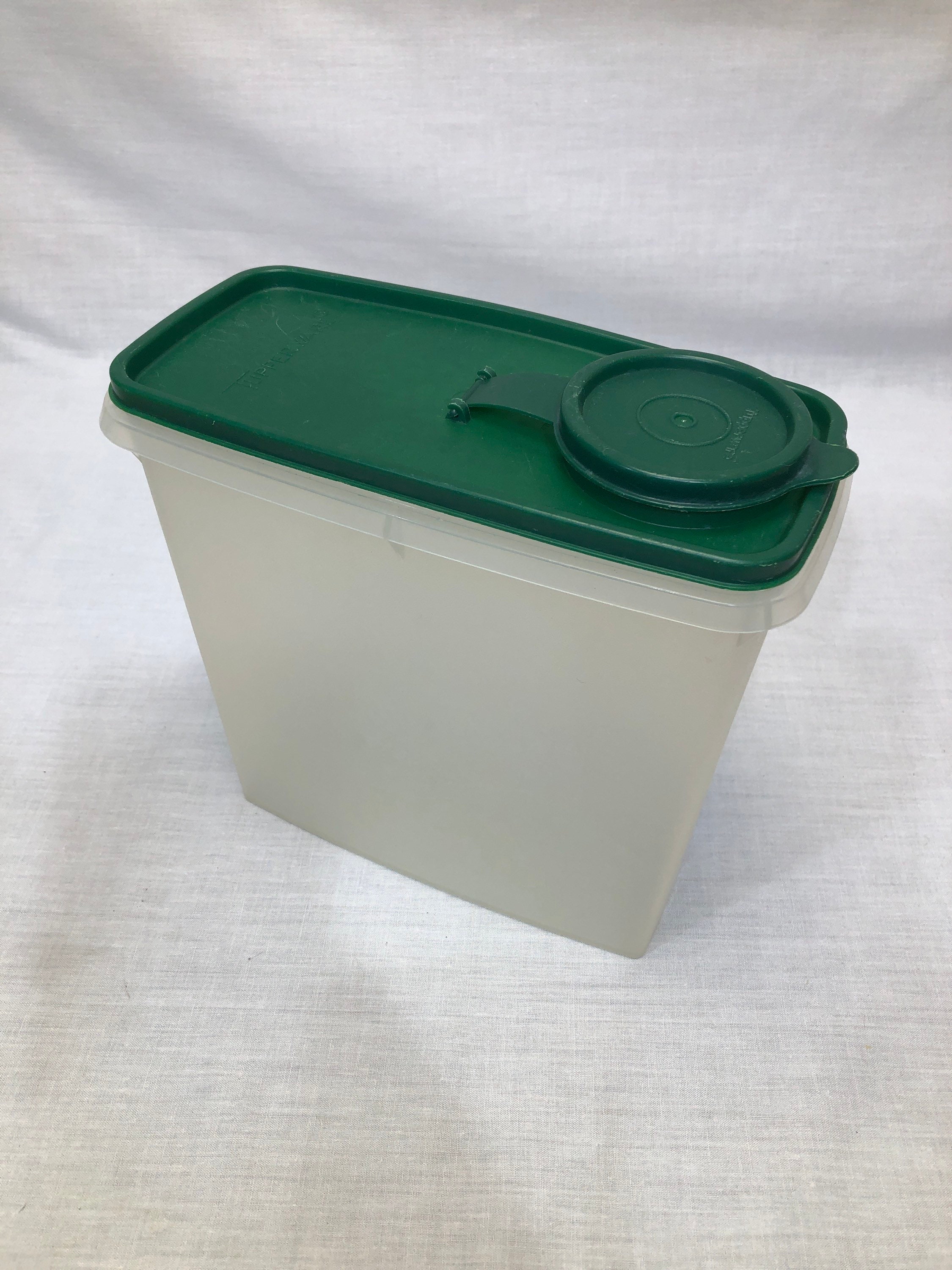 Vintage Tupperware Cereal Storage Container, Green Lids, 469-20 ...