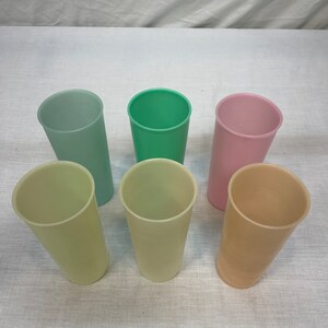 Vintage Tupperware Pastel Tumblers, Cups, Set of Size Tumblers, Plastic ...