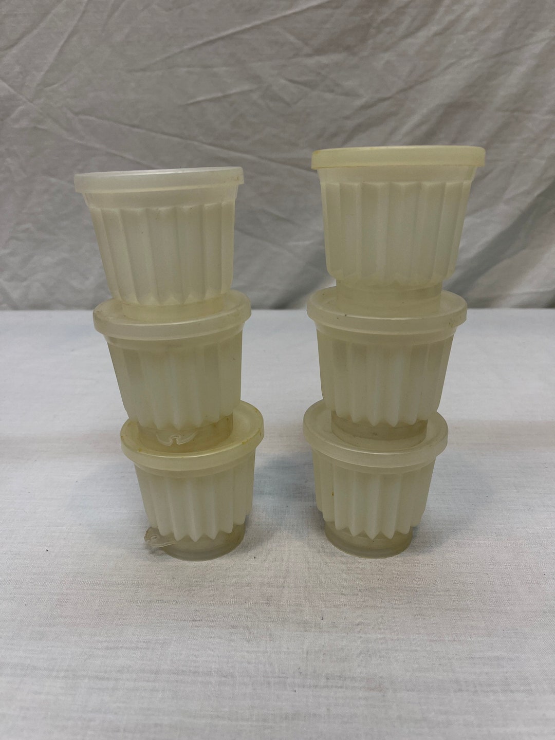 Vintage Tupperware Set of 6 Jello Molds, Mold With Lid, Retro ...