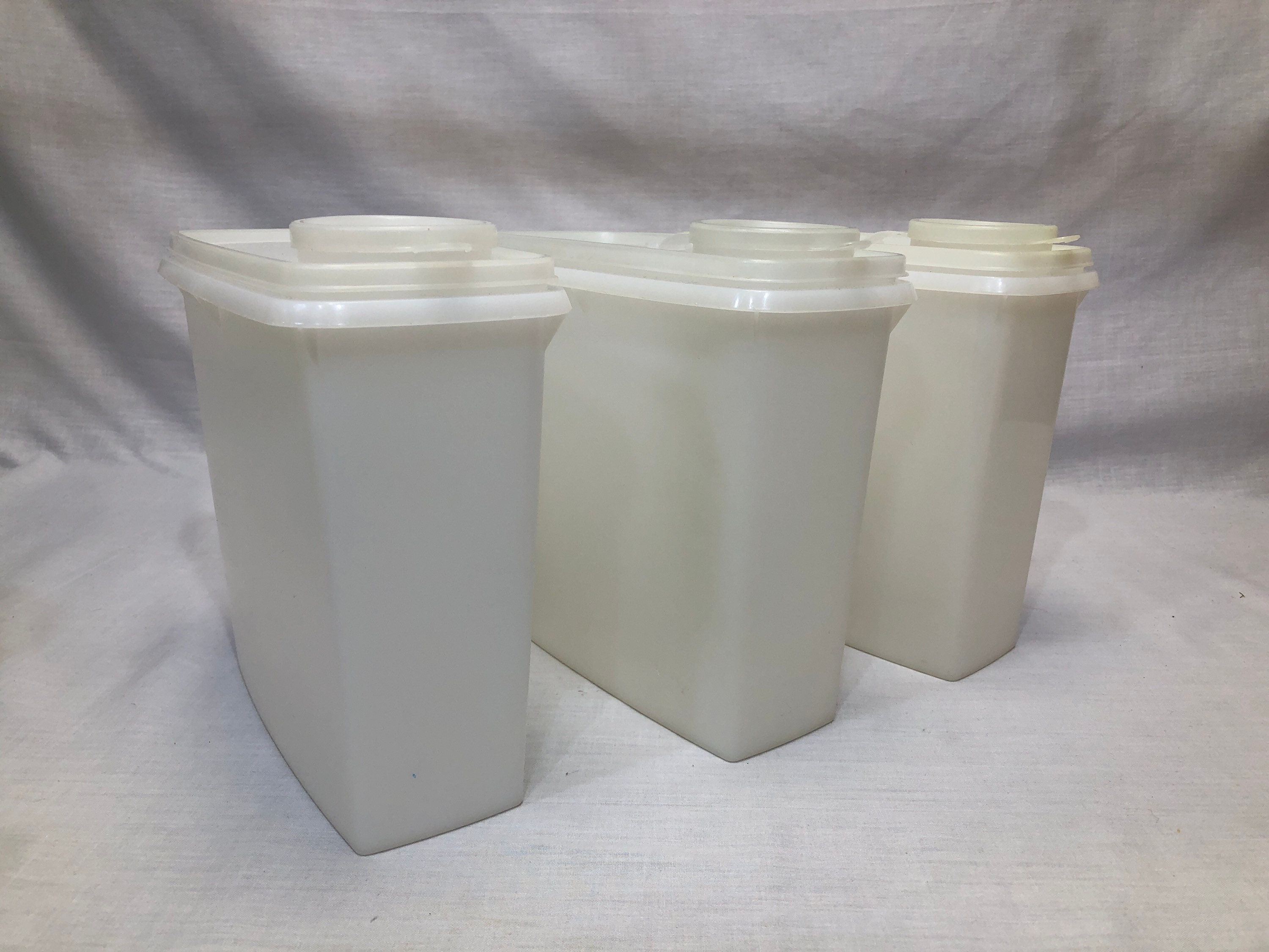 Vintage Tupperware Cereal Storage Container Brown Lids - Etsy