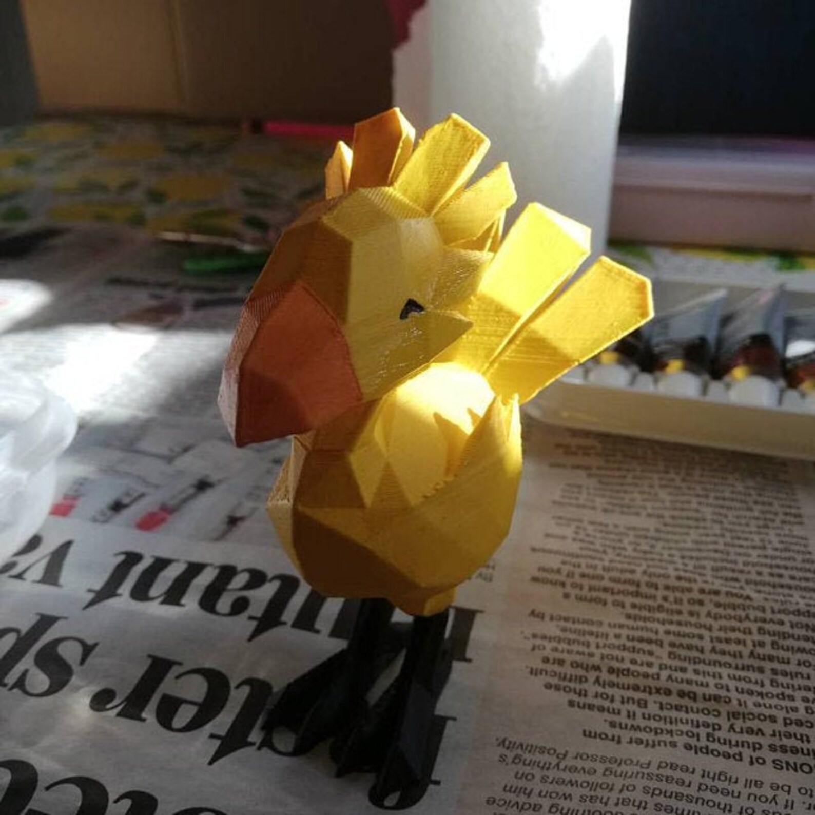 Low poly Chocobo Final Fantasy 3D Gedruckt Statue Figur - Etsy.de