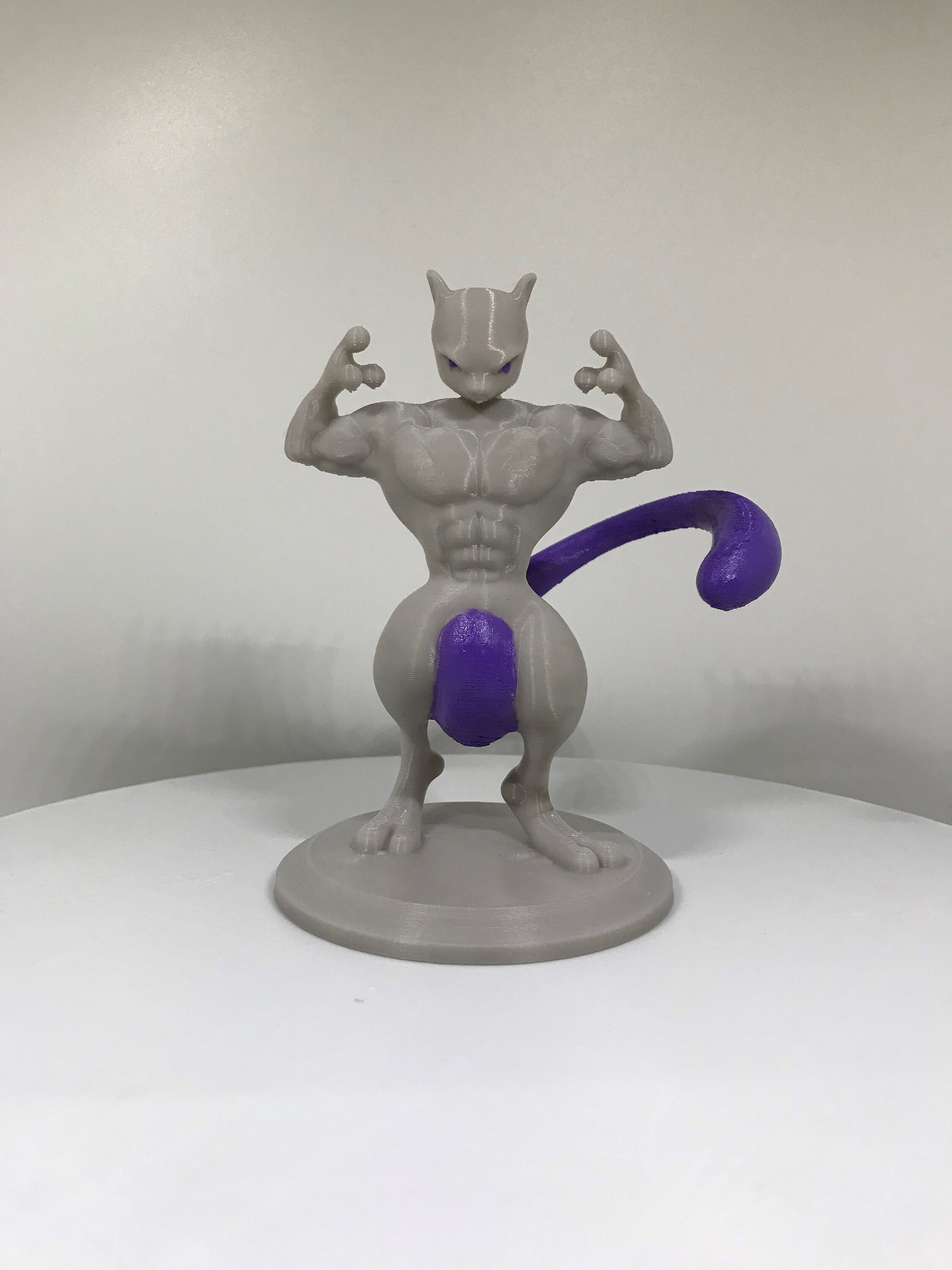 Ultra Swole/buff Mewtwo Pokemon Amiibo Model/figure 3D Printed - Etsy UK