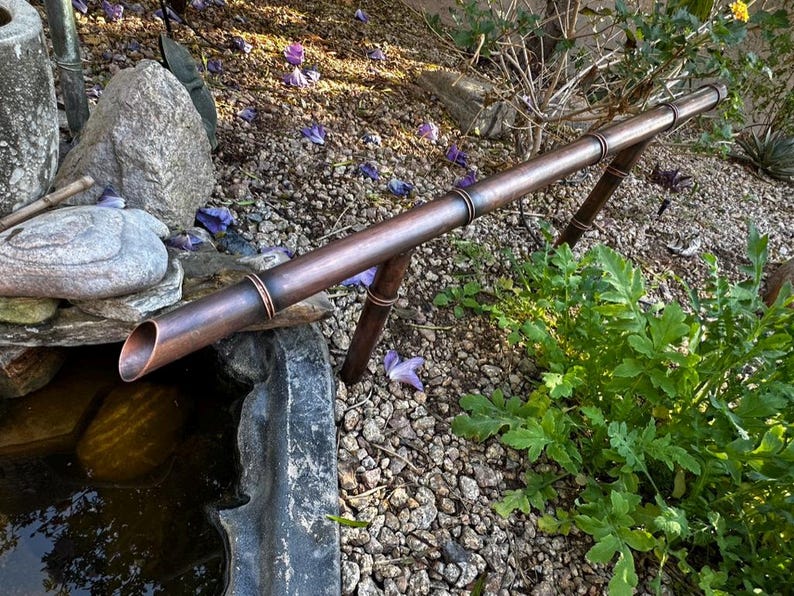 34" Japanese Garden, Copper Water Trough Fountain - Etsy
