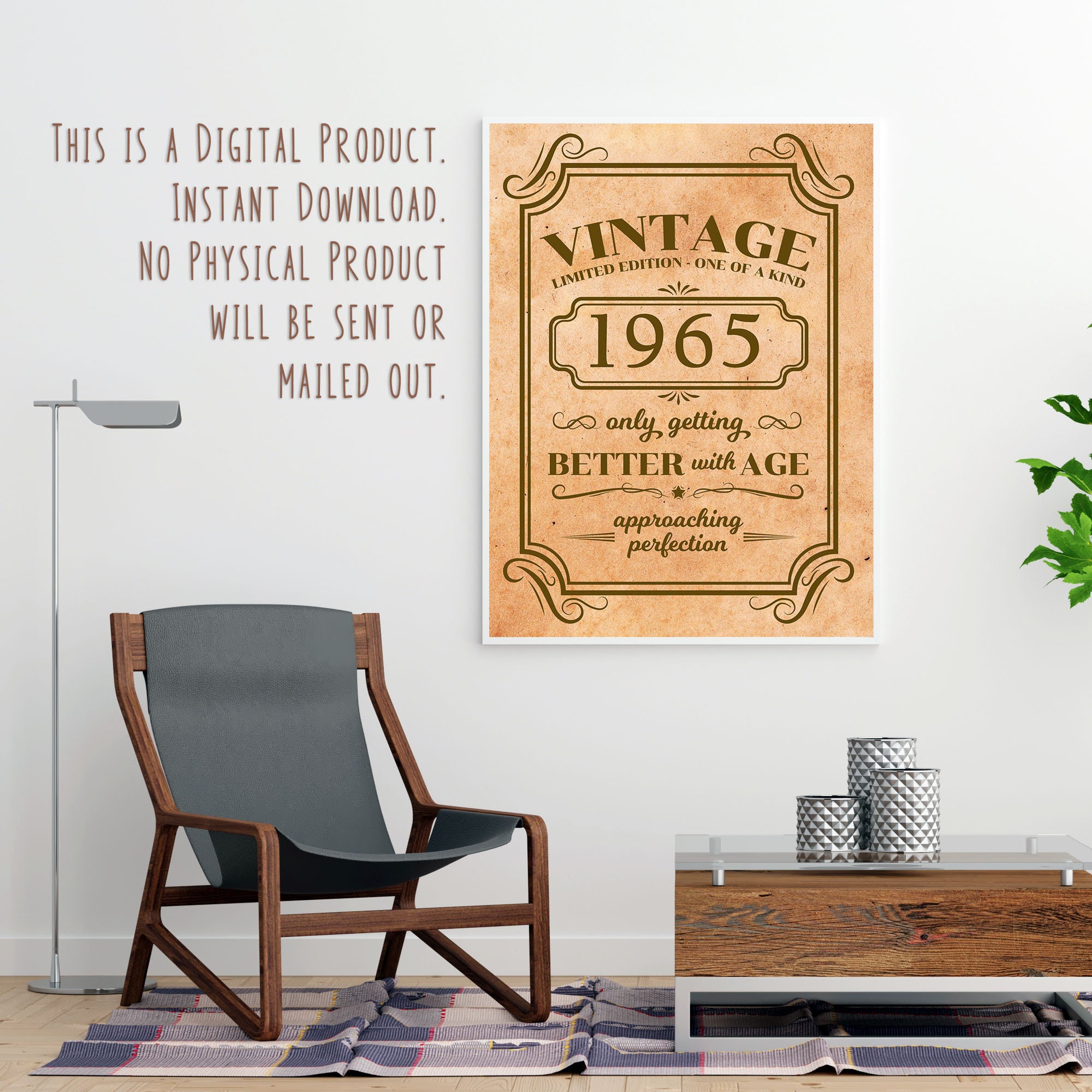 Printable 1965 Vintage Year Poster Download, Printable Wall Art, 60th ...