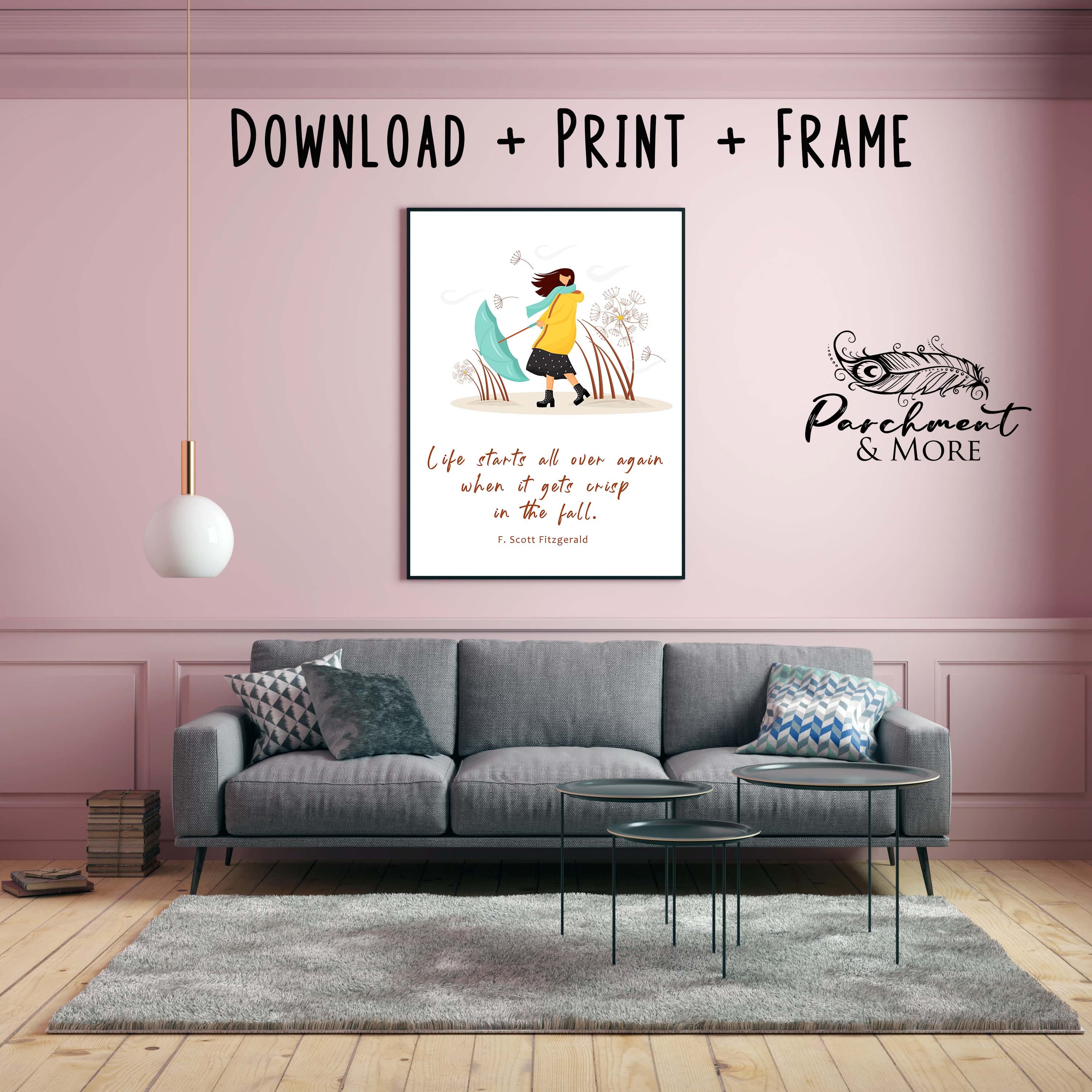 Printable Autumn Minimalist Poster, Inspirational Downloadable Art ...