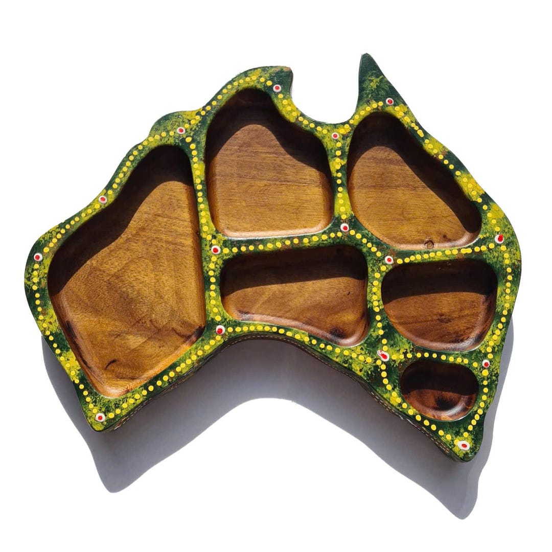 Australia Map Shaped Serving Tray- Wood Home Decor - Christmas ...