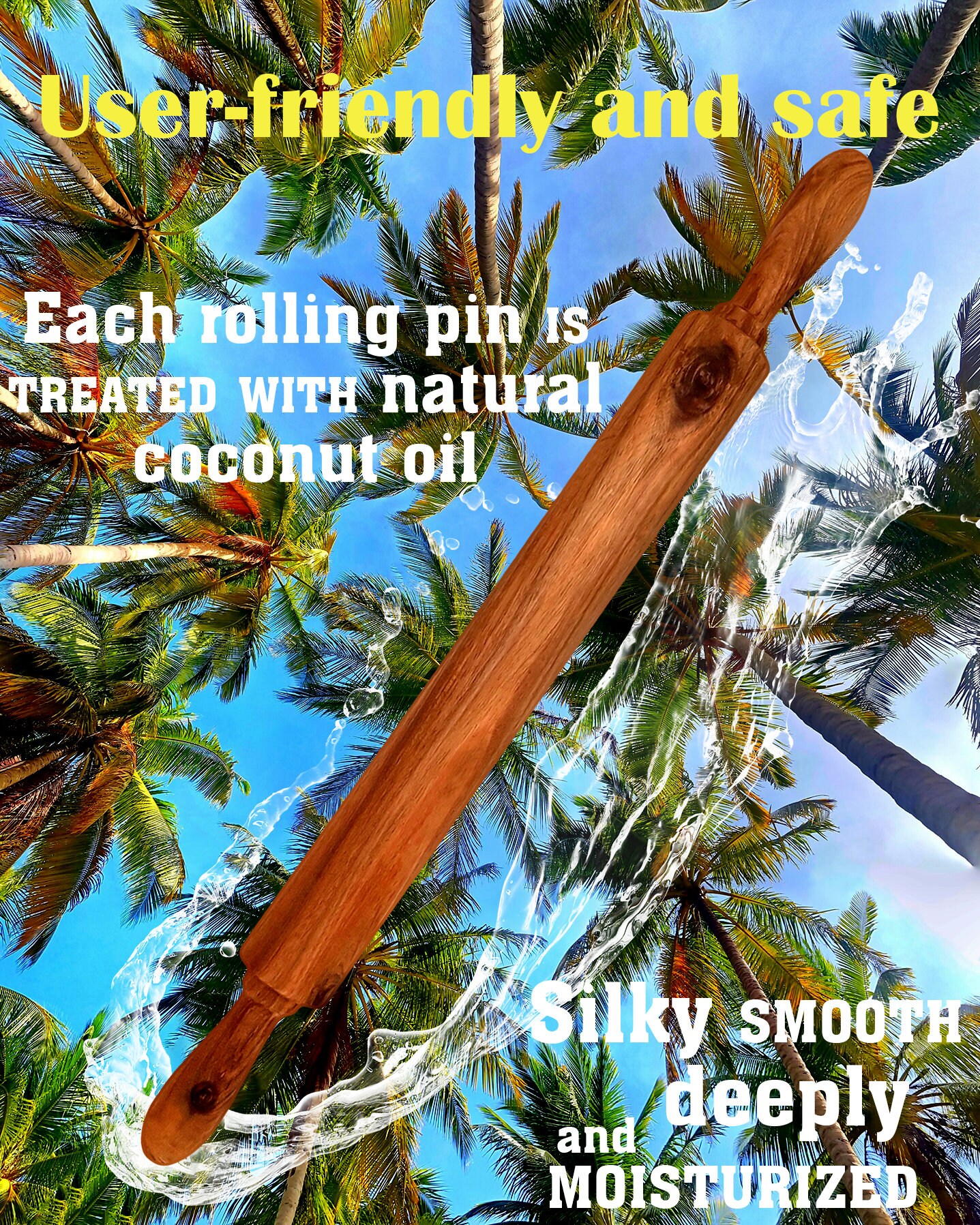 100% Solid Raintree Hardwood Premium Rolling Pin for Kitchen - Etsy