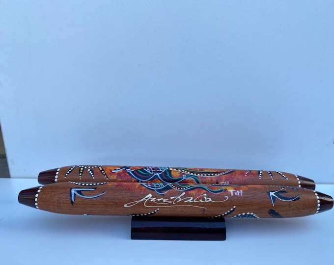 Large Australian Aboriginal Clap Sticks | Deep, Sharp and Loud Clapping ...