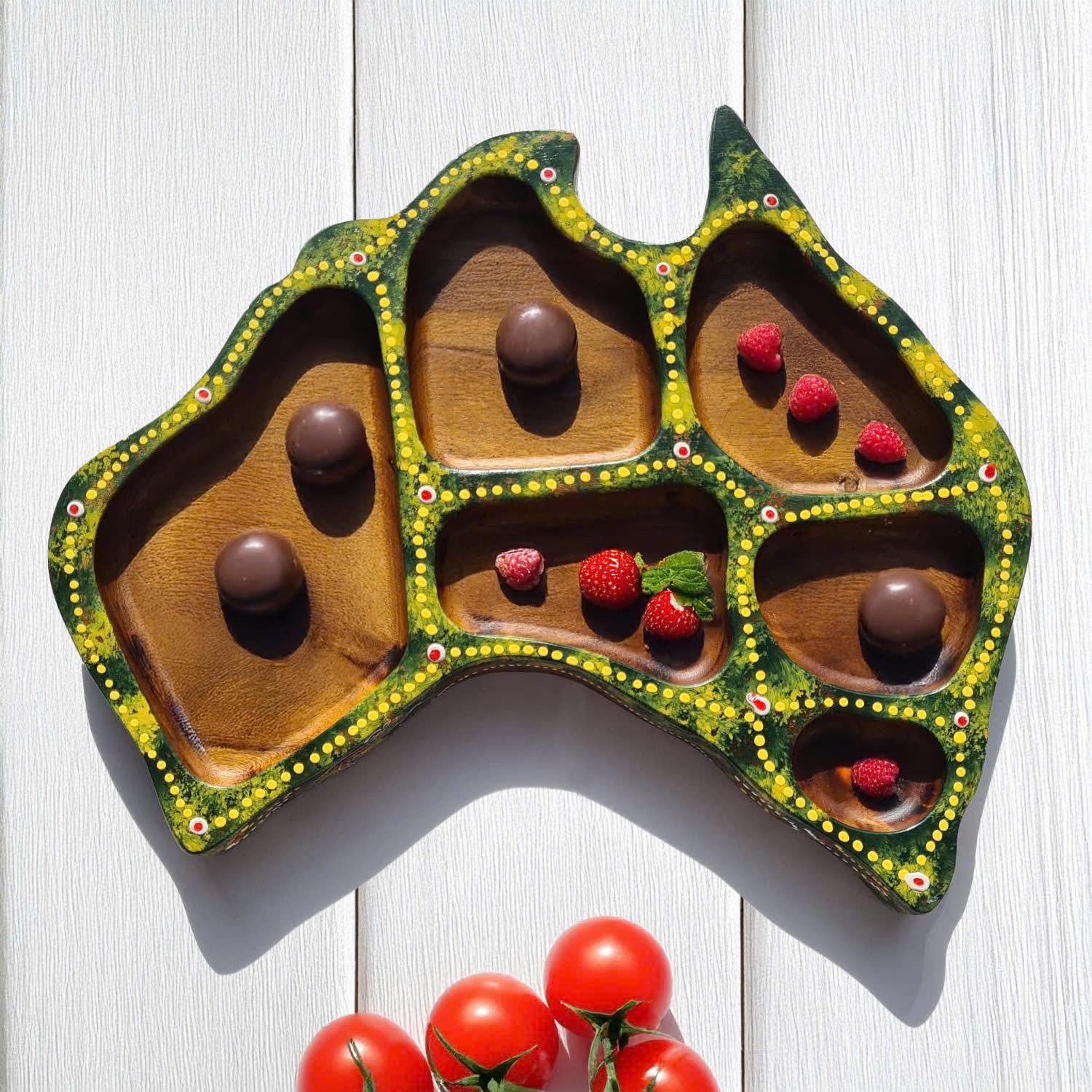 Australia Map Shaped Serving Tray- Wood Home Decor - Christmas ...