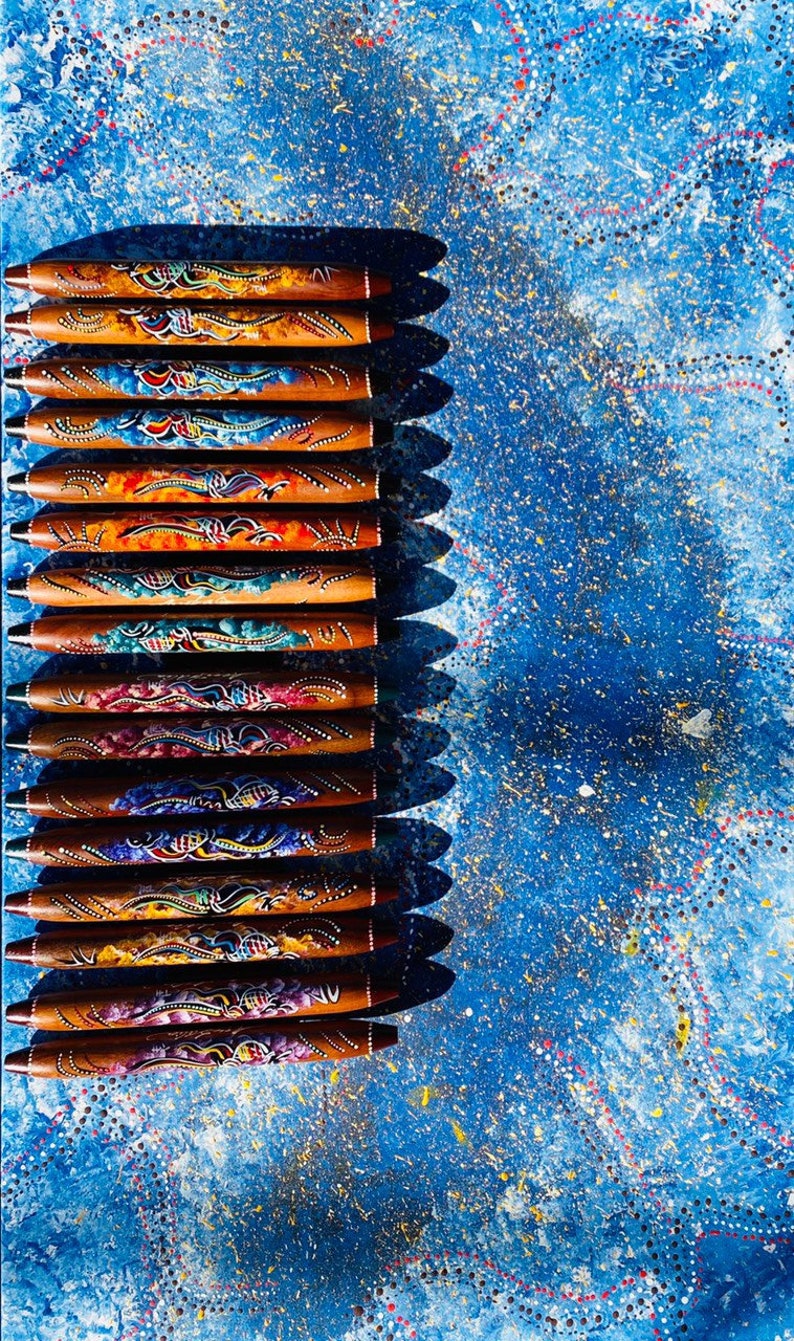 Set of 8 Pairs of Aboriginal Music/ Clapping Sticks Large Kids ...