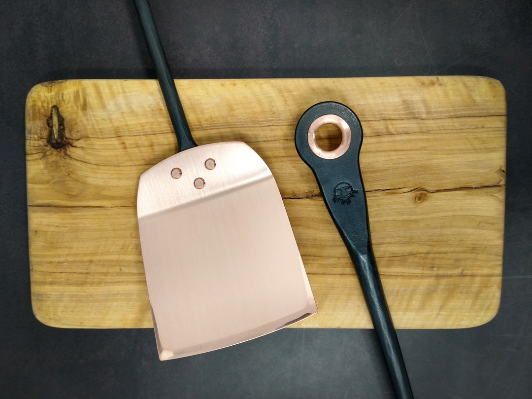 Grilling Spatula Hand Forged Black Stainless Steel and Copper ...