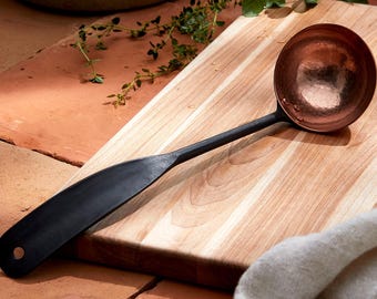 Vintage Copper and Wrought Iron Kitchen Ladle - Etsy