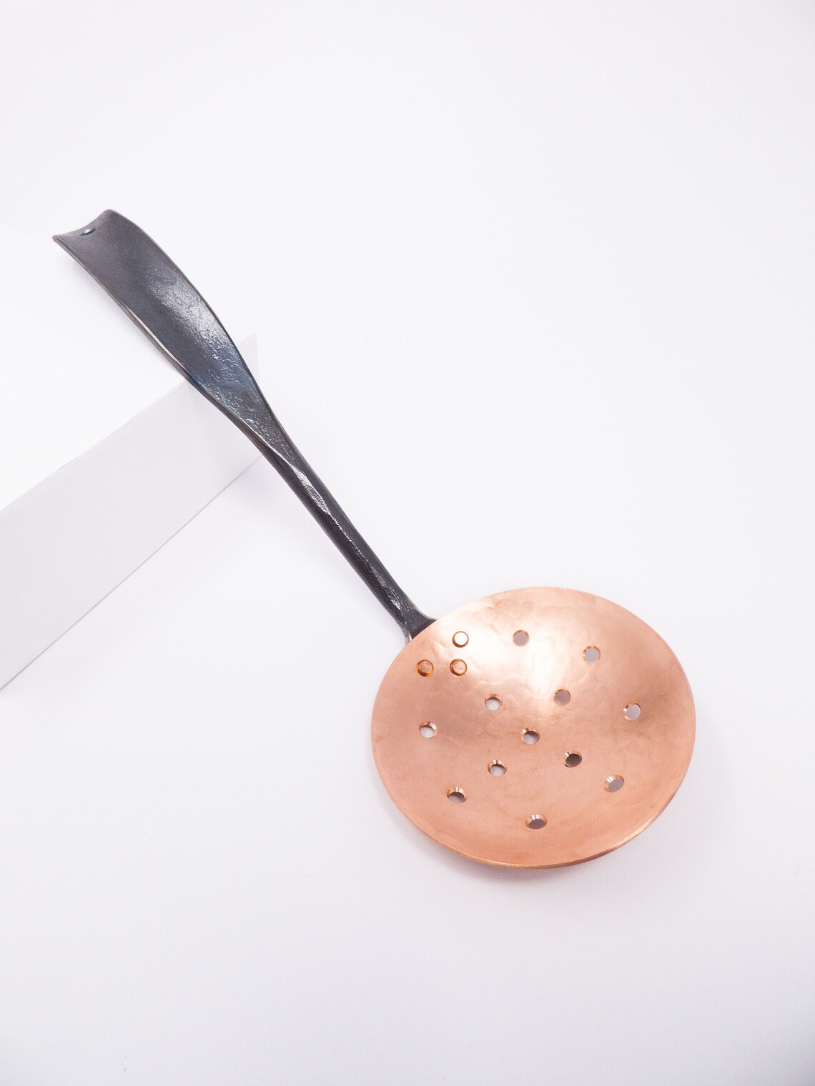 Set of two Hand forged stainless steel and copper cooking | Etsy