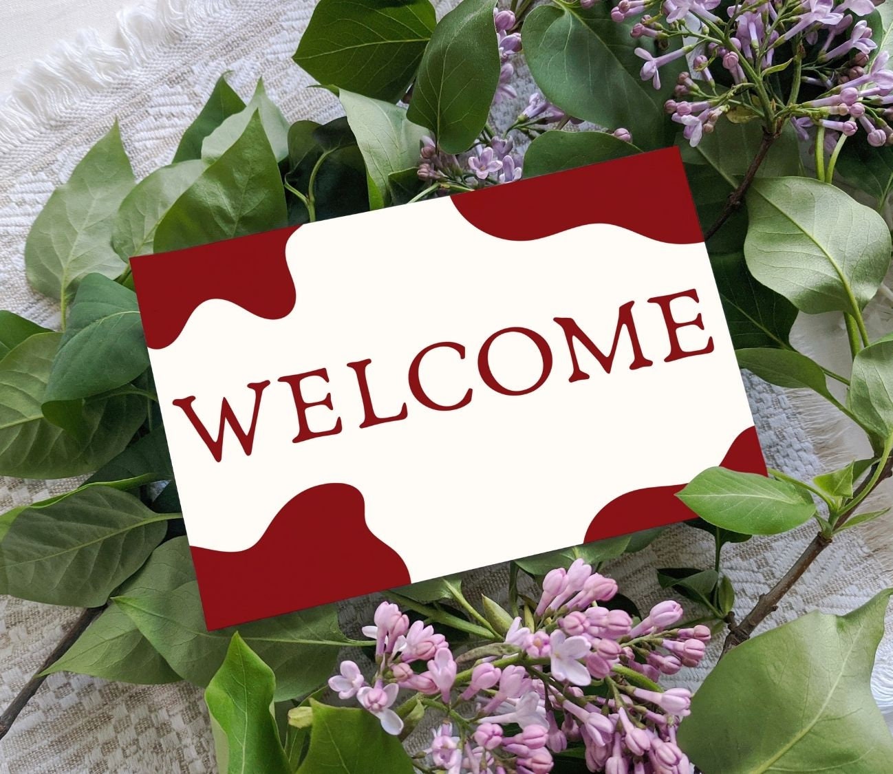 Print Welcome House Sign Welcome Sign Abstract Style Nice - Etsy