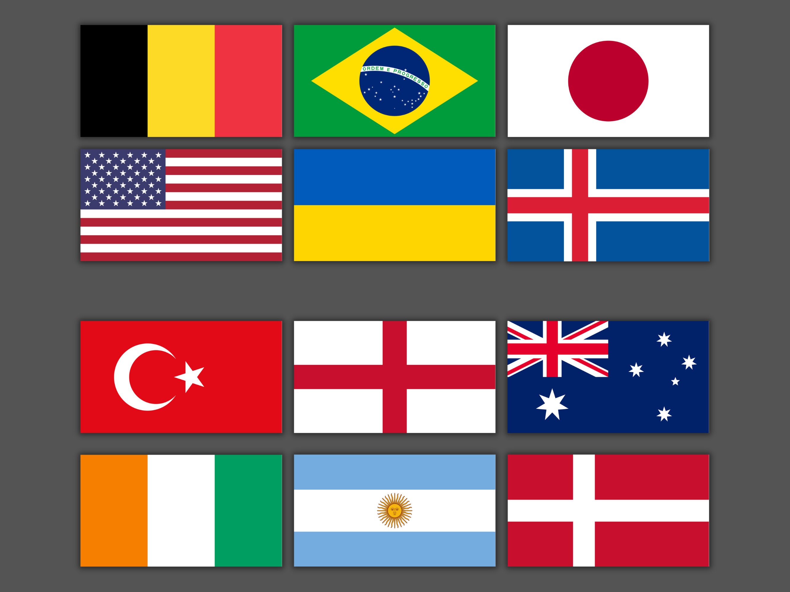 6 Flag Magnets, Personal Choice of Country Flags, Fridge Magnets ...