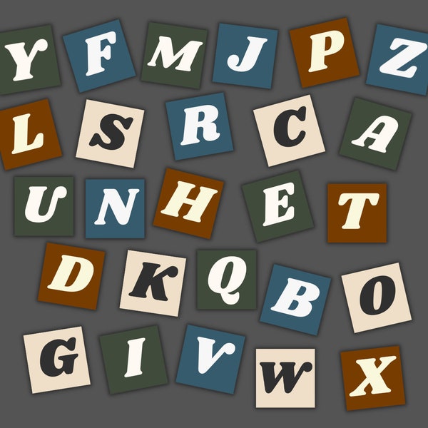 Metal Alphabet Letter Magnets - Etsy