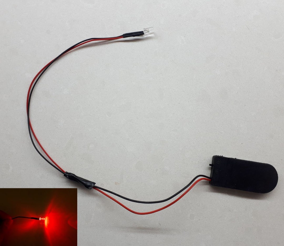 Small Red LED Battery Operation CR2032, Battery Box, Red Lighting ...