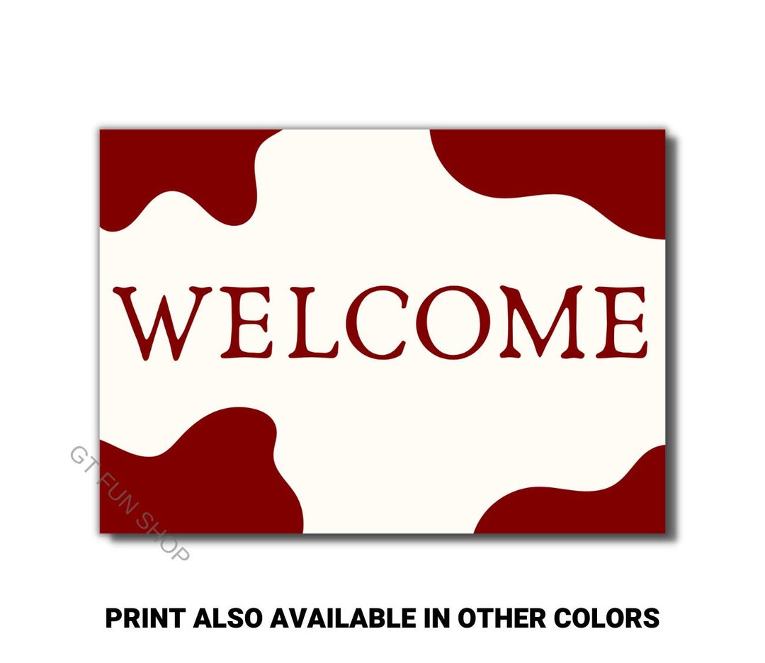 Print Welcome House Sign Welcome Sign Abstract Style Nice - Etsy