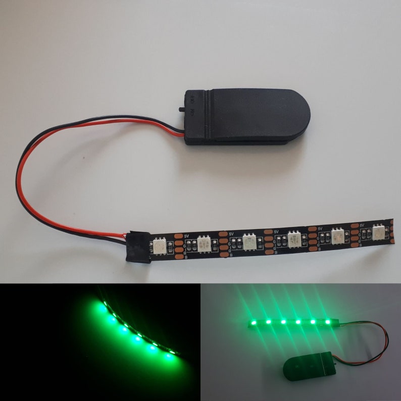 Warm White LED Strip Battery Power on CR2032 Night Lamp - Etsy