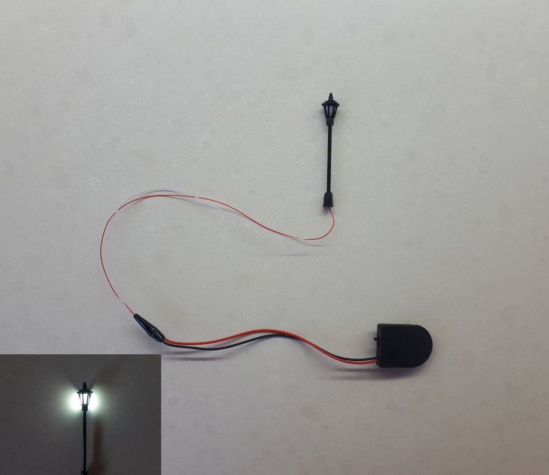 Miniature Street Light, Cold White LED Lamp, LED Light Pole, Small ...