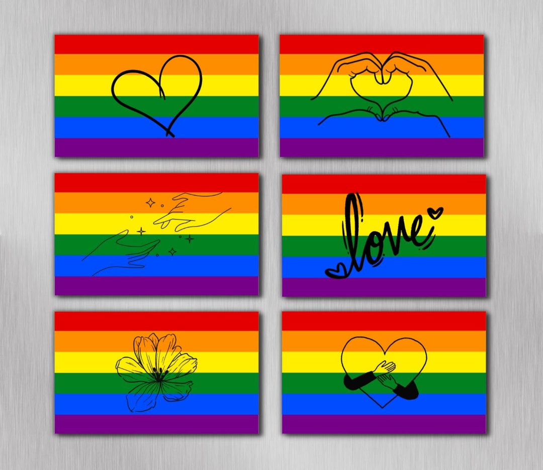 6 Pride Flag Magnets, Pride Flags With Rainbow Colors, Flag LGBT, Gift ...