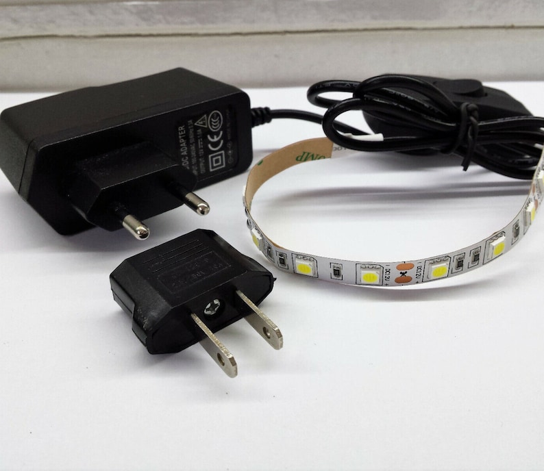Warm White LED Strip Power Supply Switch, Lighting Shelves, Desktop ...