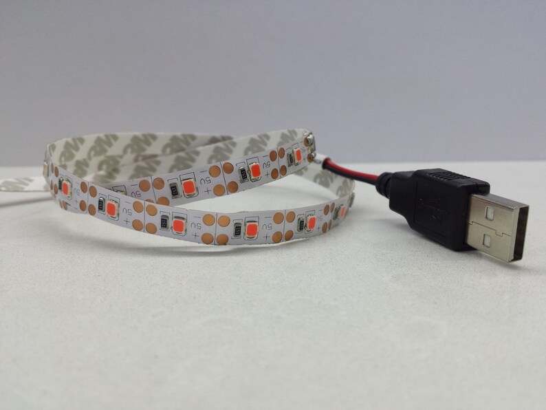 Red LED Strip USB LED Strip Red Lighting Computer Screen - Etsy