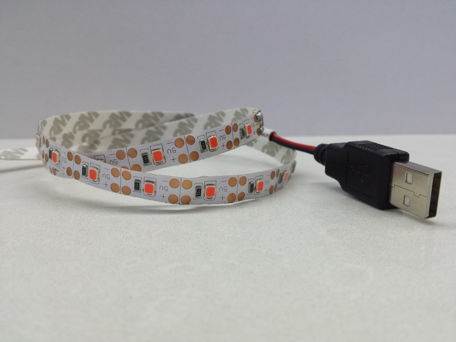 Red LED Strip USB LED Strip Red Lighting Computer Screen - Etsy