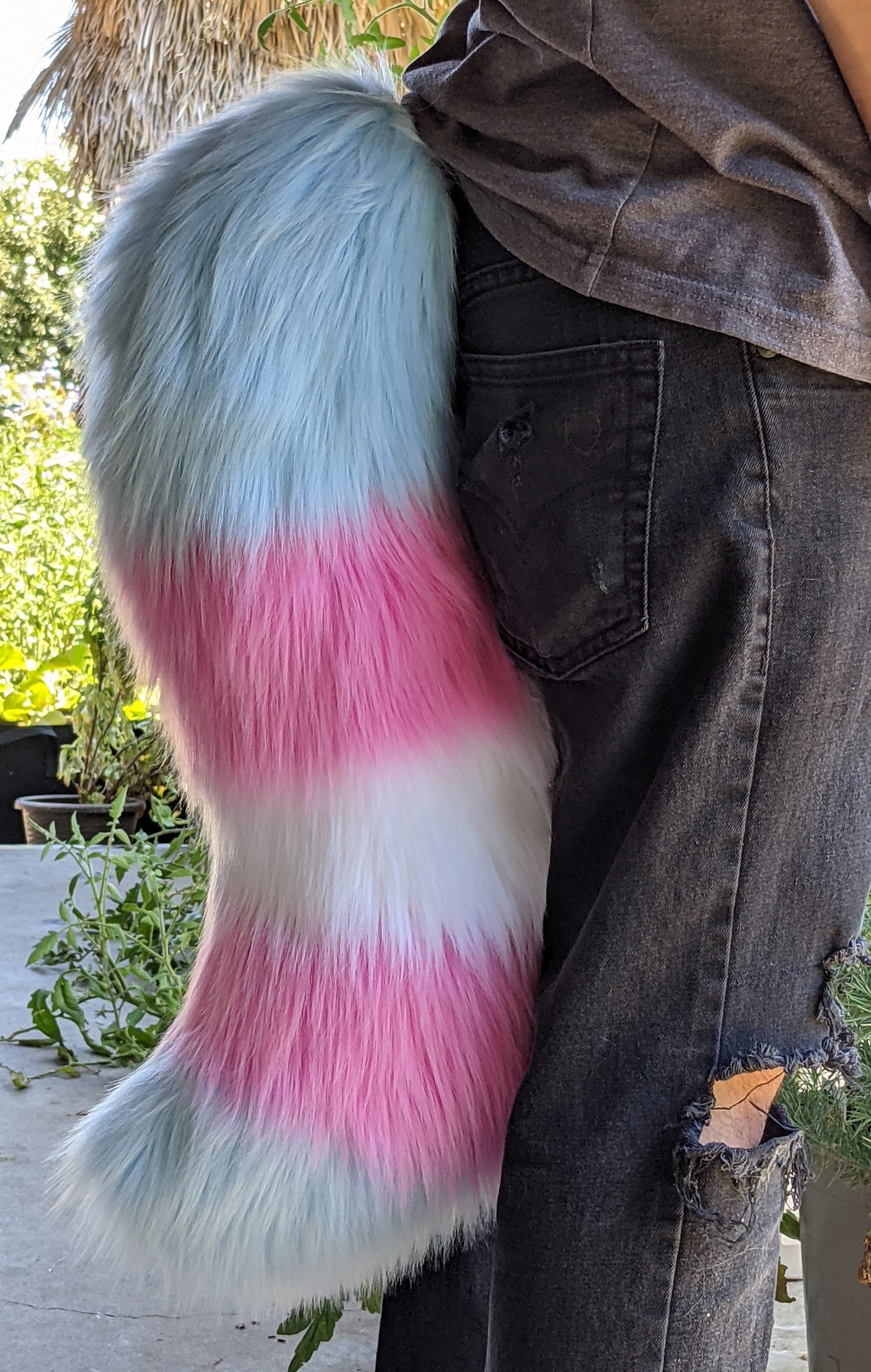 Trans/Nonbinary Pride Fursuit Tails | Etsy