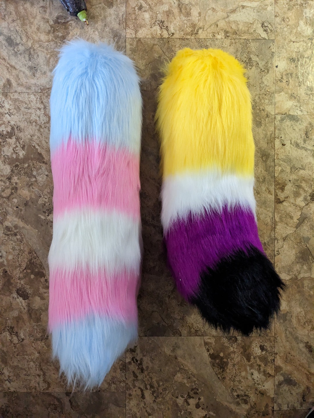Trans/nonbinary Furry Tails 20 1/2" - 23" (ONLY NONBINARY AVAILABLE) - Etsy