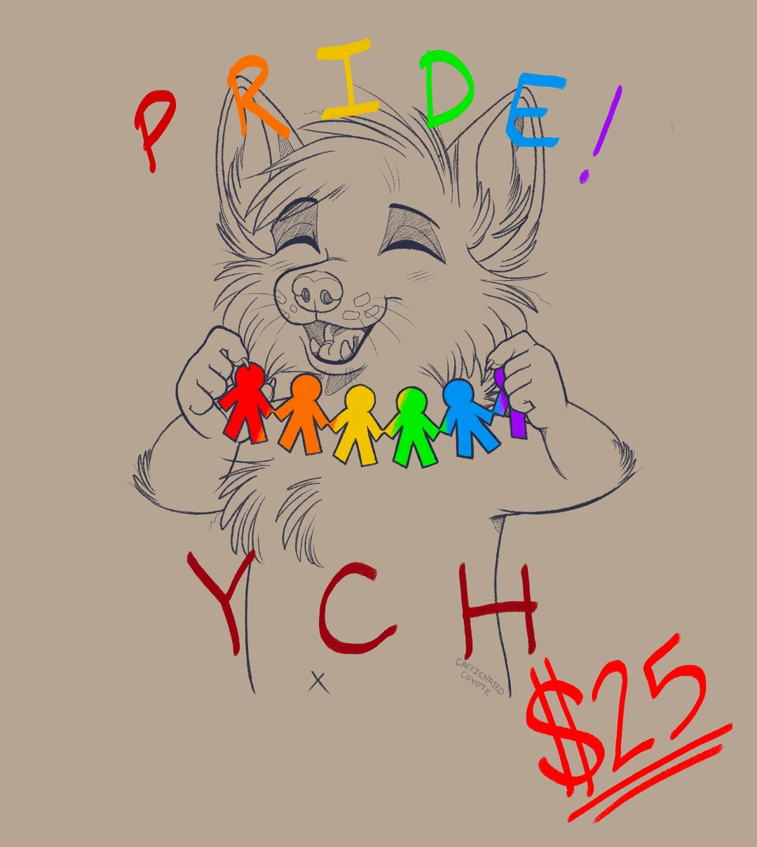 Pride Pride Month Canine Fursona YCH - Etsy