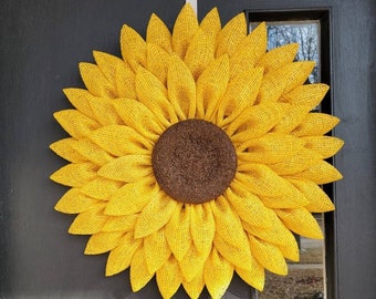 Sunflower Door Sign Wreath Front Door Décor 15 Inch - Etsy