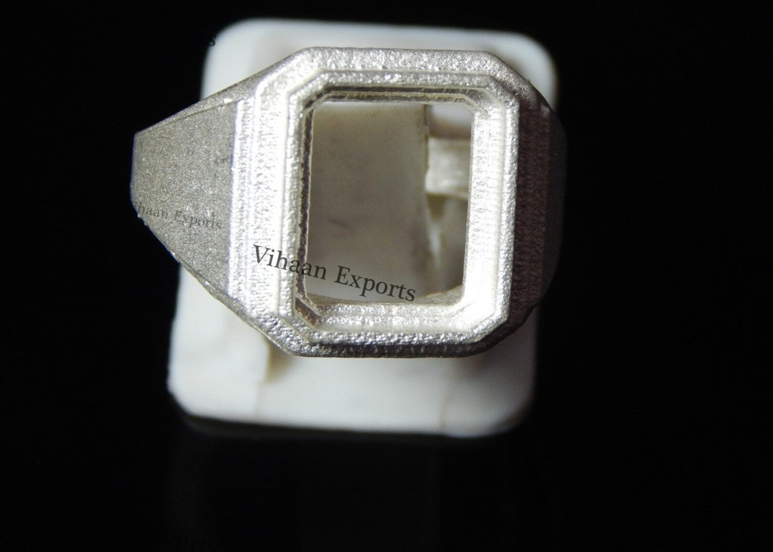 925 Sterling Silver 10*12mm Octagon Gemstone 8gm Mount Bezel Set Ring ...