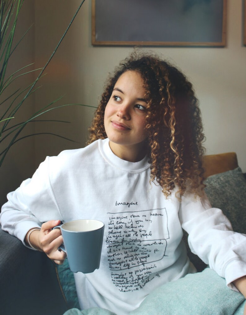 John Lennon Imagine Unisex Sweatshirt - Etsy