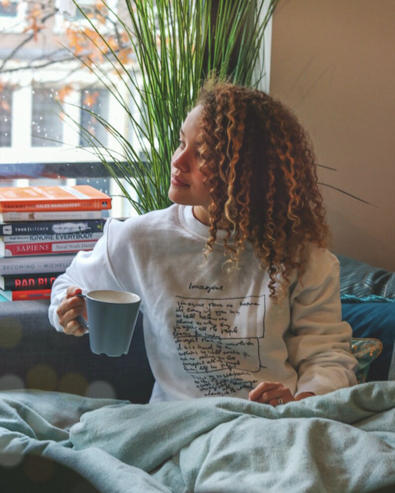 John Lennon Imagine Unisex Sweatshirt - Etsy