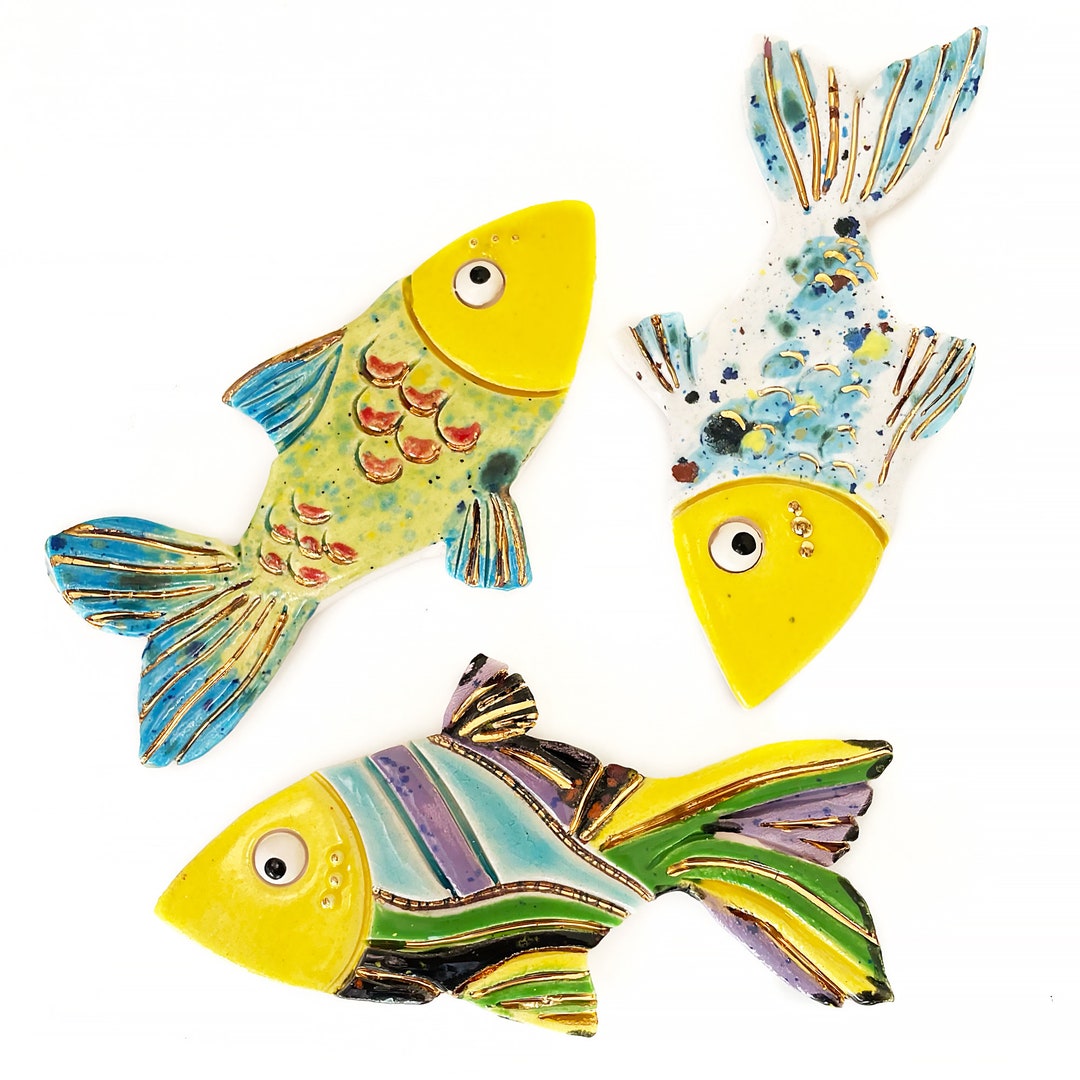 Dancing With Sea Breezes: Handmade Ceramic Fish Unique Home Decor ...