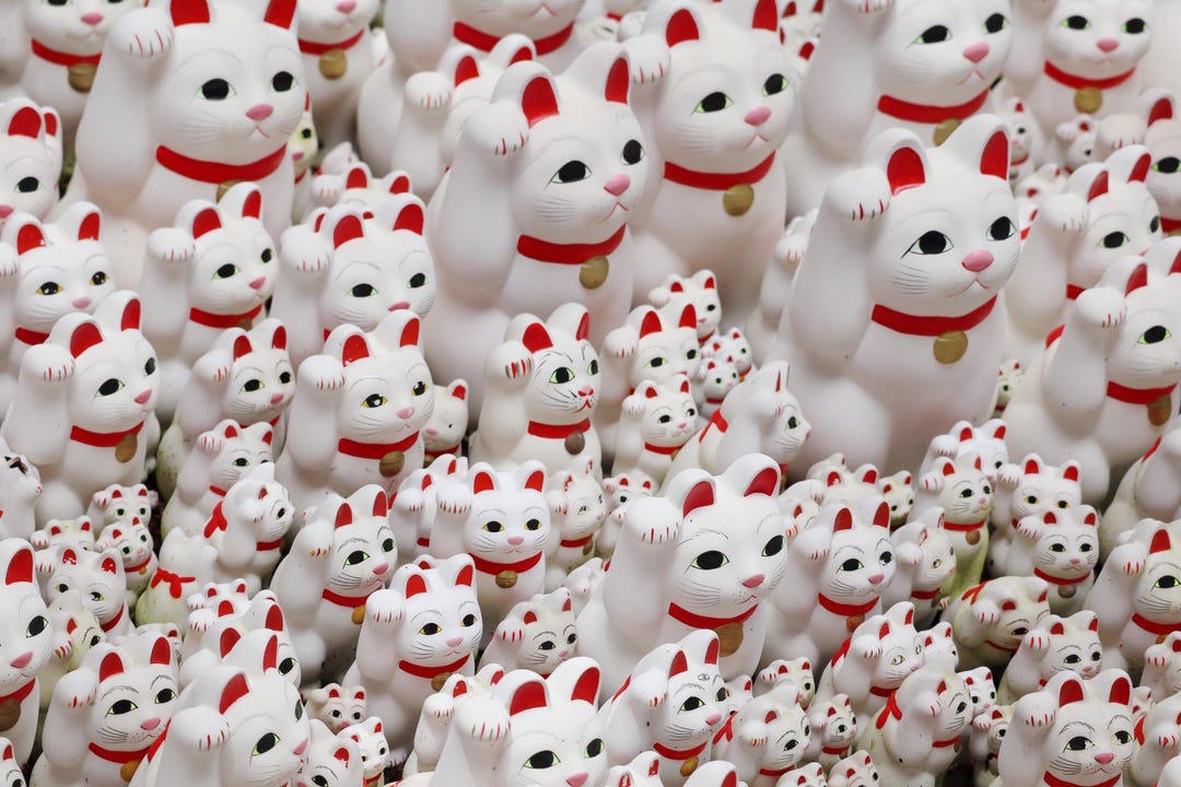 Maneki Neko Digital Download: Lucky Cats - Maneki Neko Shrine Photo (high Resolution, Japanese ...
